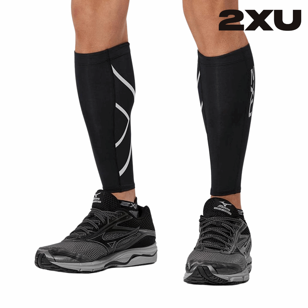 2XU Compression Calf Guards - Black / Black – Running Lab Malaysia