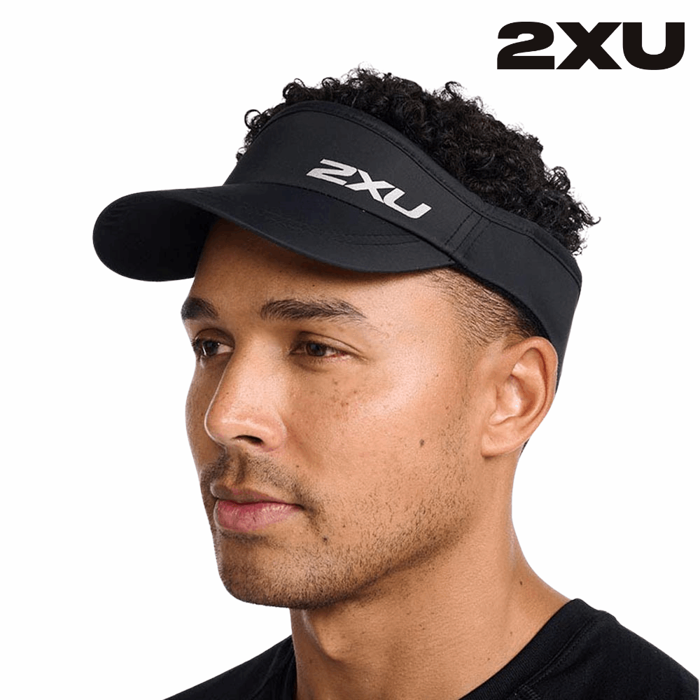 2XU Run Visor - Black / Black – Running Lab Malaysia