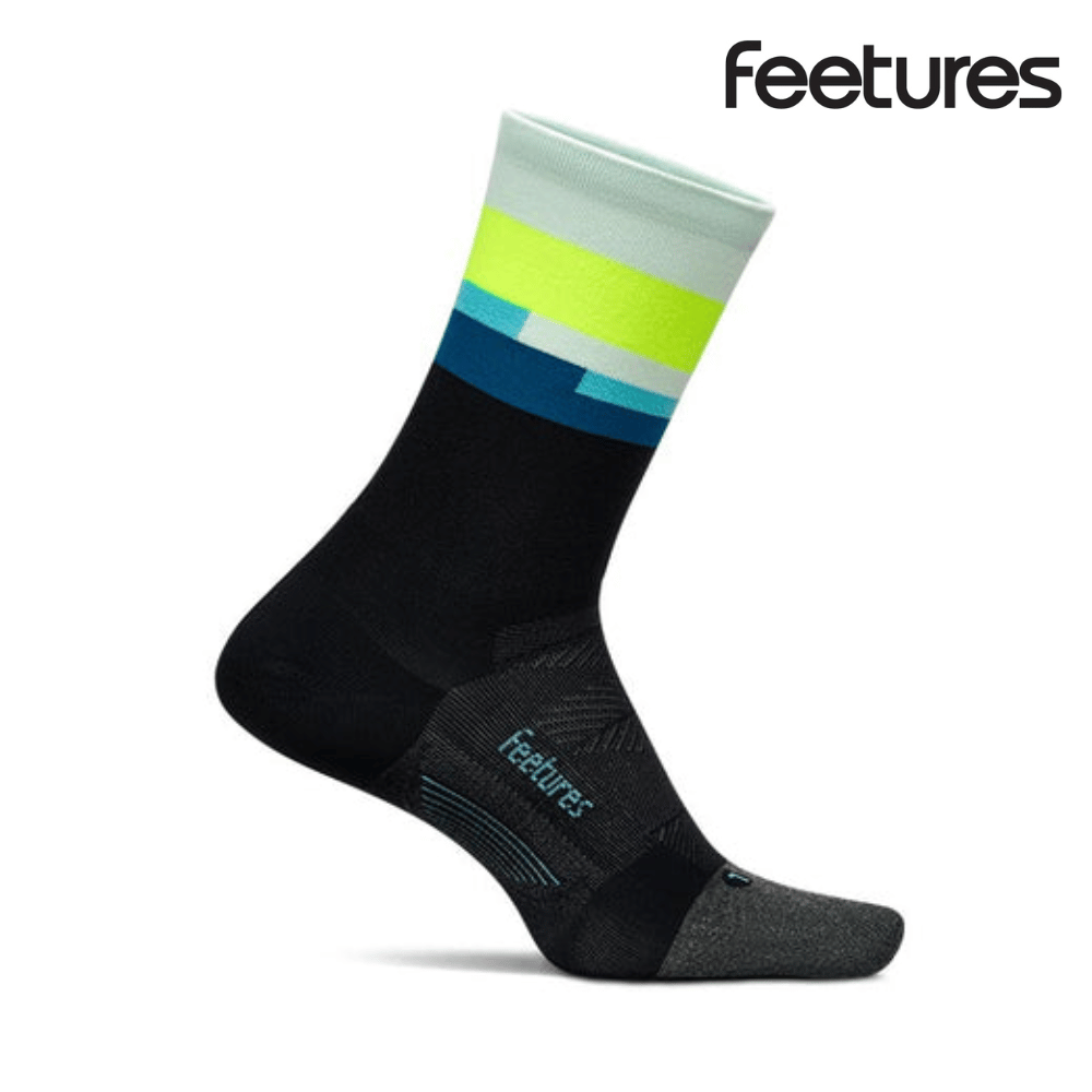 Feetures Active Elite Ultra Light Cushion Mini Crew - Bayside Black ...