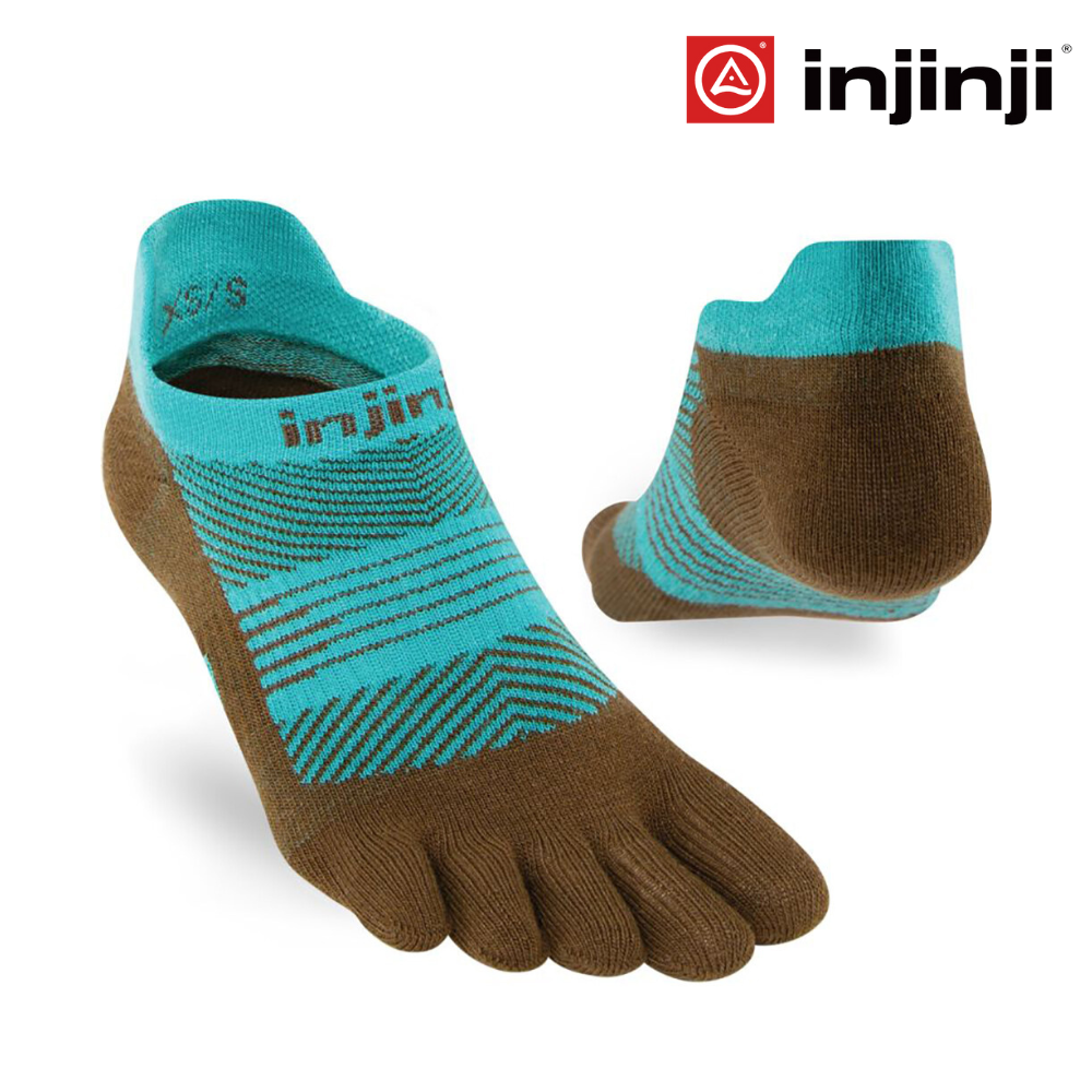 Injinji Women Run Lightweight No-Show Coolmax Running Socks - Atlantis ...
